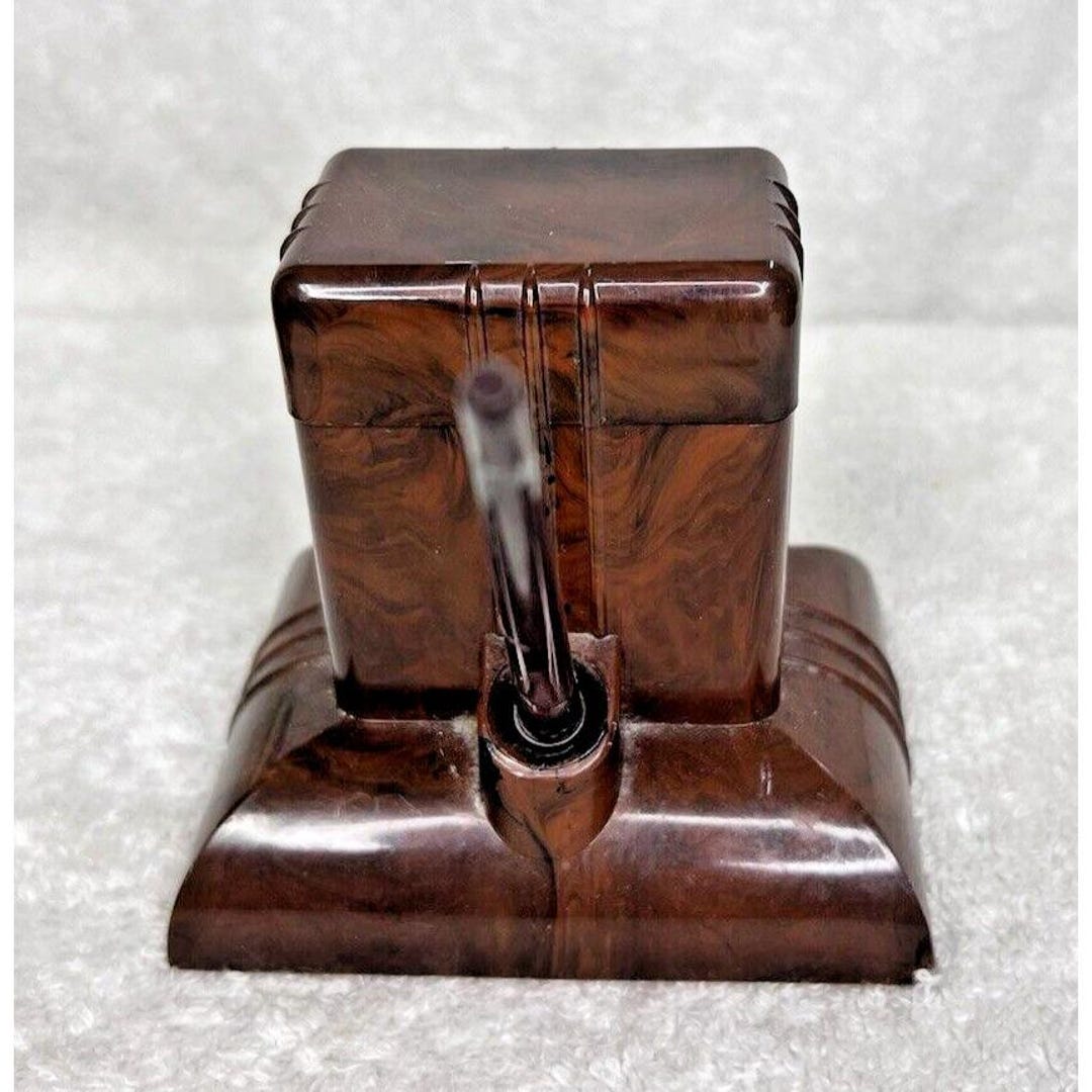 1939 Gregory Fount-o-ink Hard Plastic Ink Well Dip Pen Brown Swirl Free ...