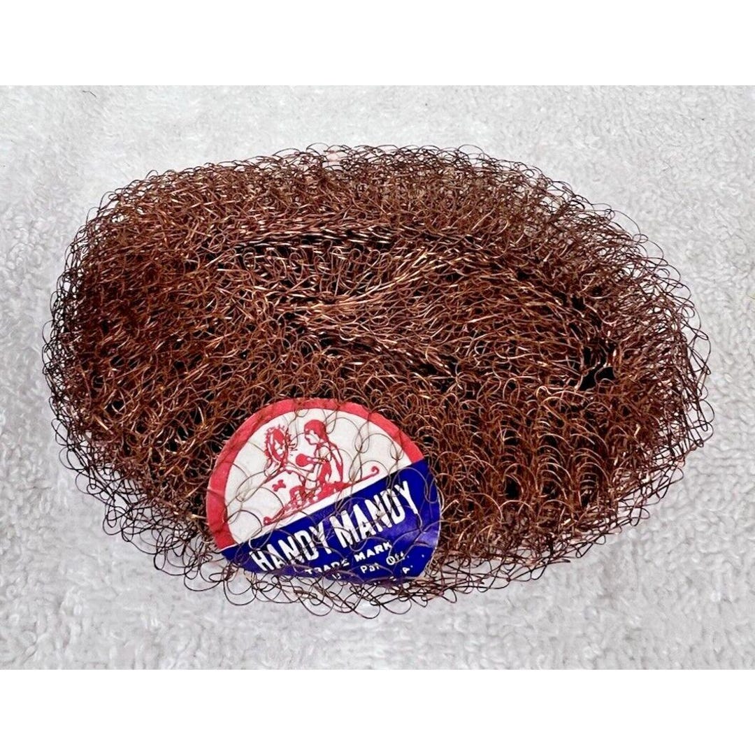 Vintage Copper Handy Mandy Pot Scrubber W Tag NOS 5 X 3 3/4 Inch - Etsy