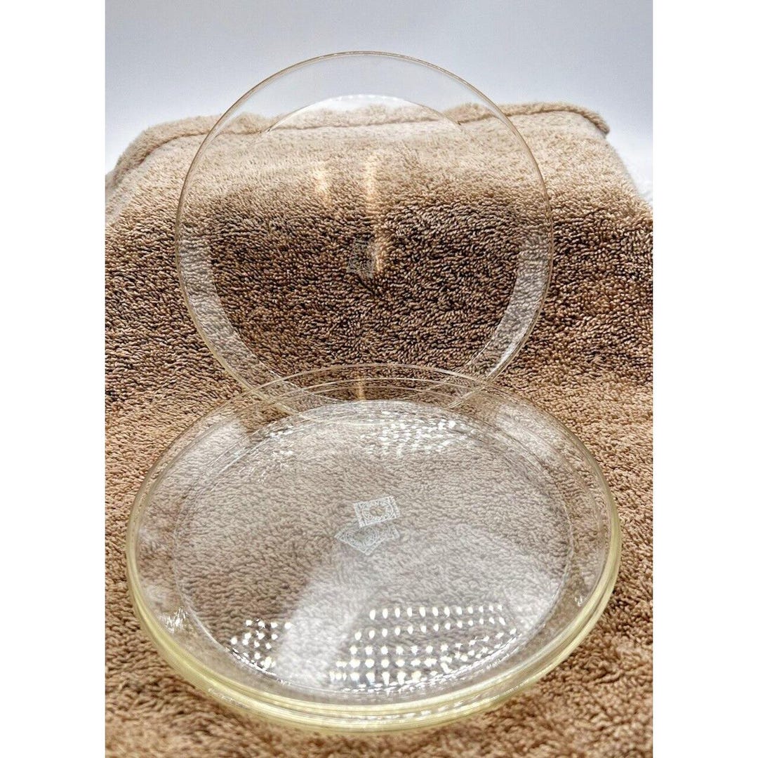 4 Vintage Clear Schott & Gen Jena Jenaer Glass Salad Plates 6 3/4 ...