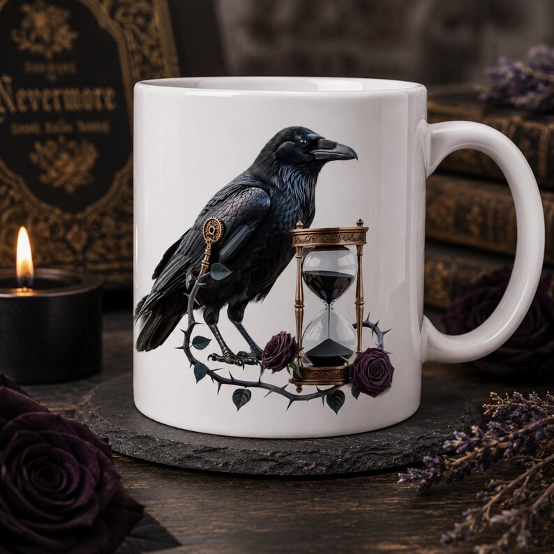 Gothic Raven Clipart Bundle, Dark Academia PNG, Crow Bird Sublimation ...