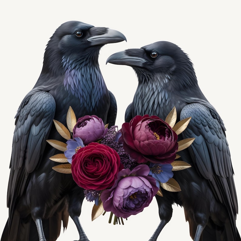 Gothic Raven Clipart Bundle, Dark Academia PNG, Crow Bird Sublimation ...