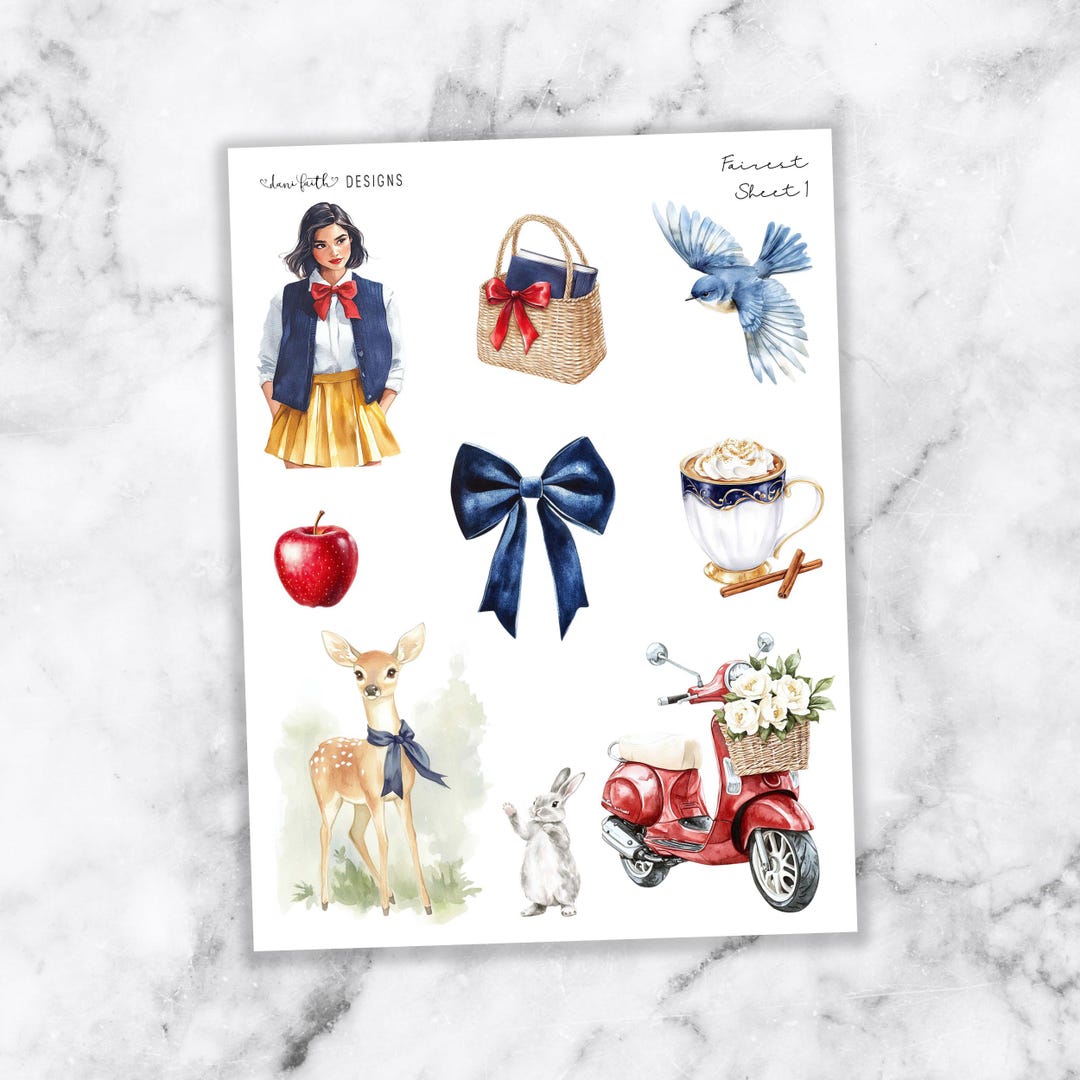 Fairest Journal Stickers Sheet 1 - Journal Stickers, Planner Stickers ...