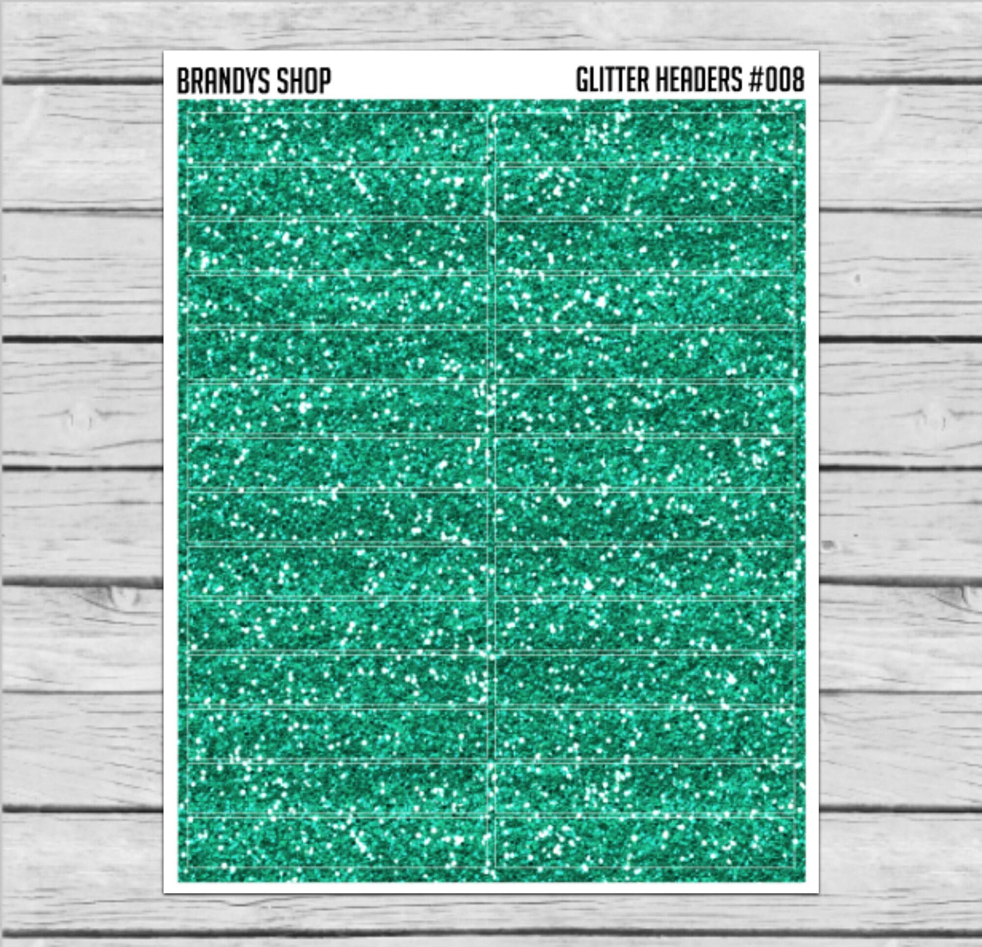 Glitter Header Planner Stickers 008 - Etsy