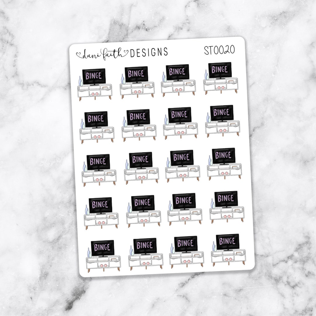 Binge Watch Planner Stickers - Etsy
