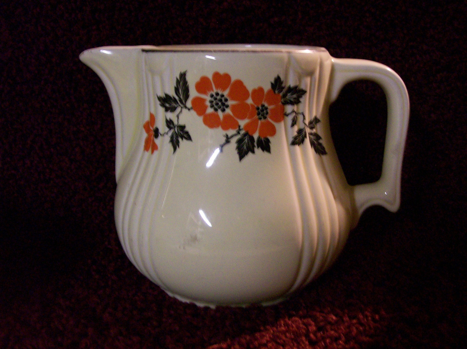 Halls Red Poppy Pitcher 64 Oz. - Etsy