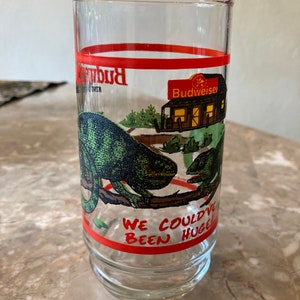 Budweiser Chameleons Glass "we Could've Been Huge! Signed 1998 Rare - Etsy