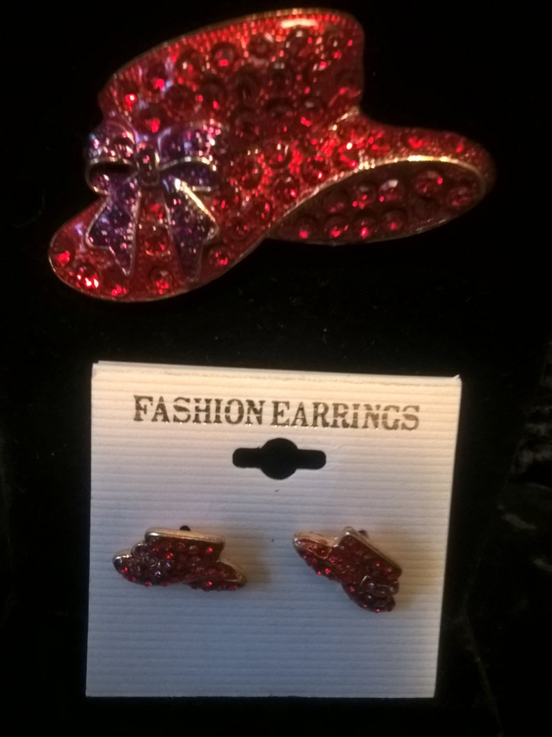Red Hat Society Jewelry Set | Etsy
