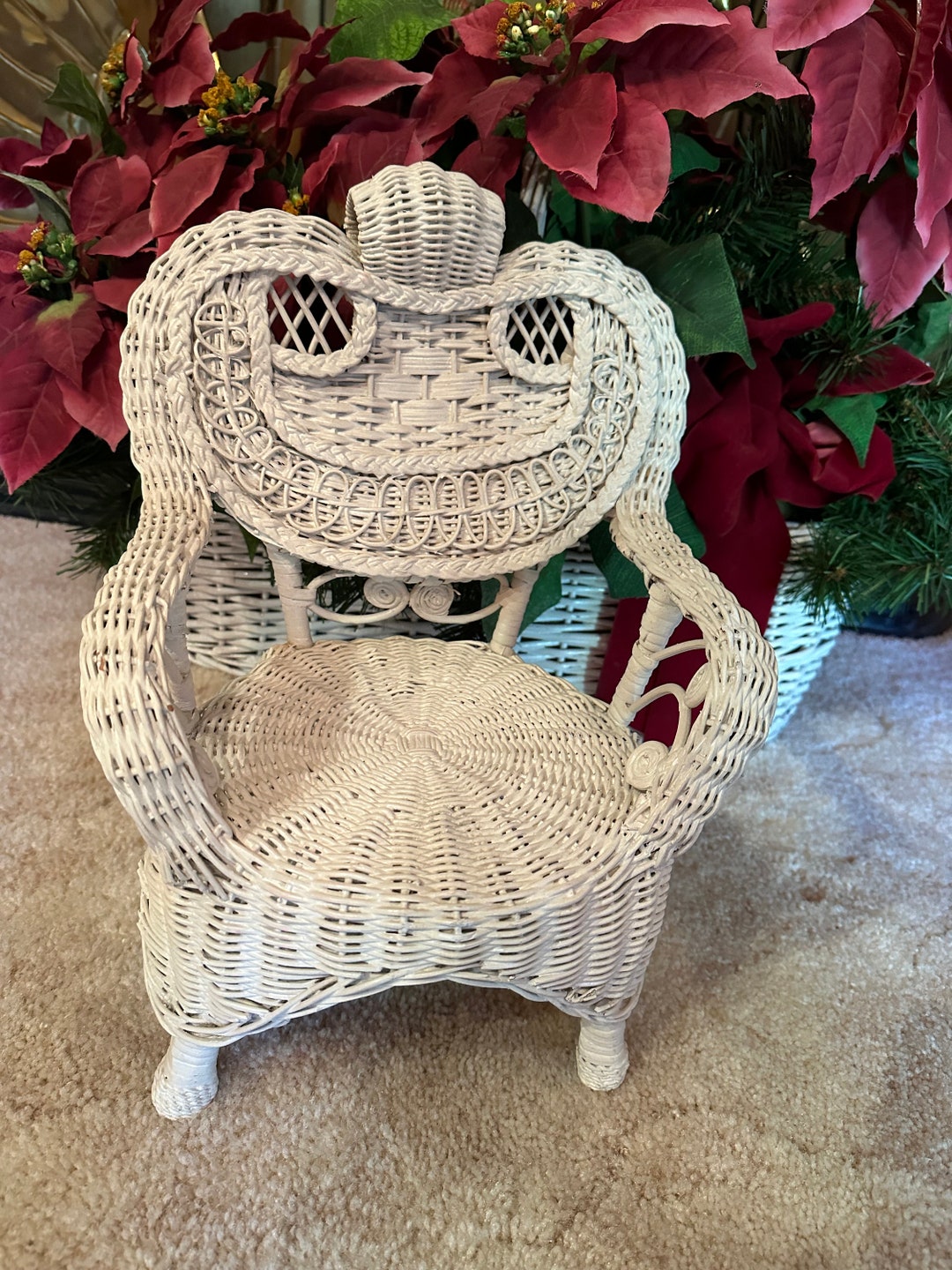 Victorian Wicker Doll Display Chair - Etsy