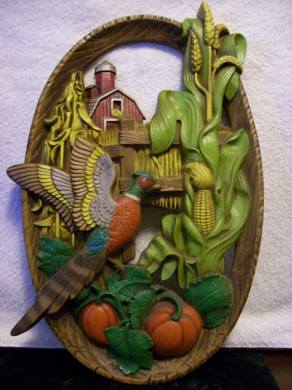 Syroco Farm Scene Dimensional Picture 18" X 12" - Etsy