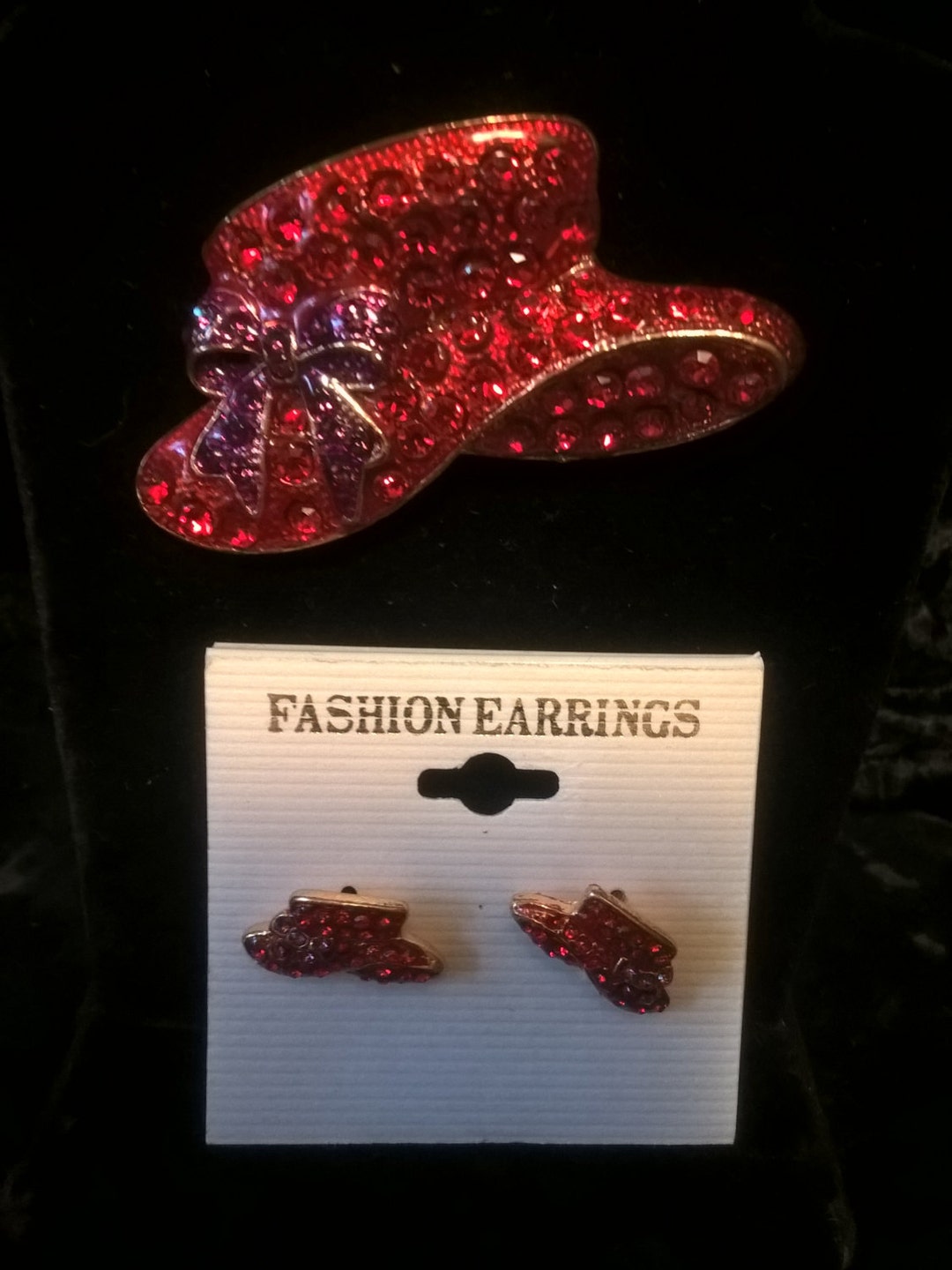 Red Hat Society Jewelry Set - Etsy