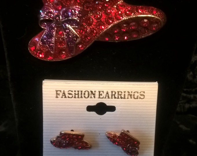 Red Hat Society Jewelry Set - Etsy