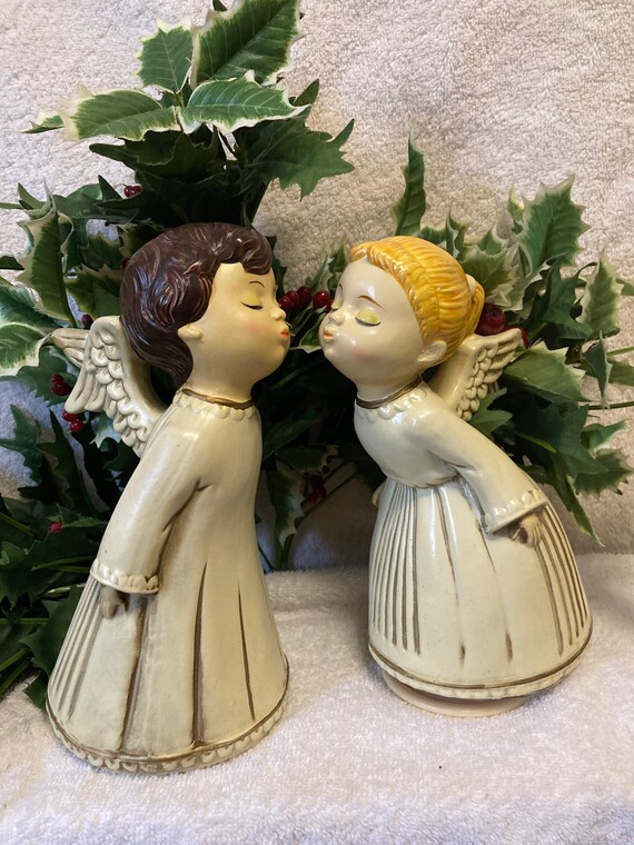 Musical Angels Set of 2 With Seals Hand Made in Japan - Etsy Musical Angels Set of 2 With Seals Hand Made in Japan - Etsy