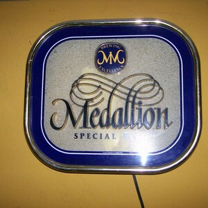 Beer Sign Lighted Medallion Brewing - Etsy