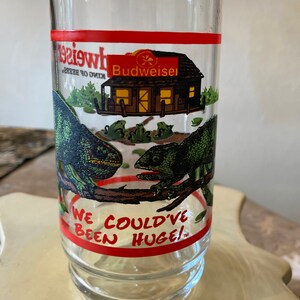 Budweiser Chameleons Glass "we Could've Been Huge! Signed 1998 Rare - Etsy