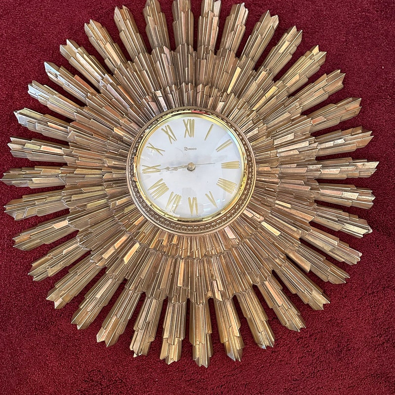 Gold Sun Clock - Etsy