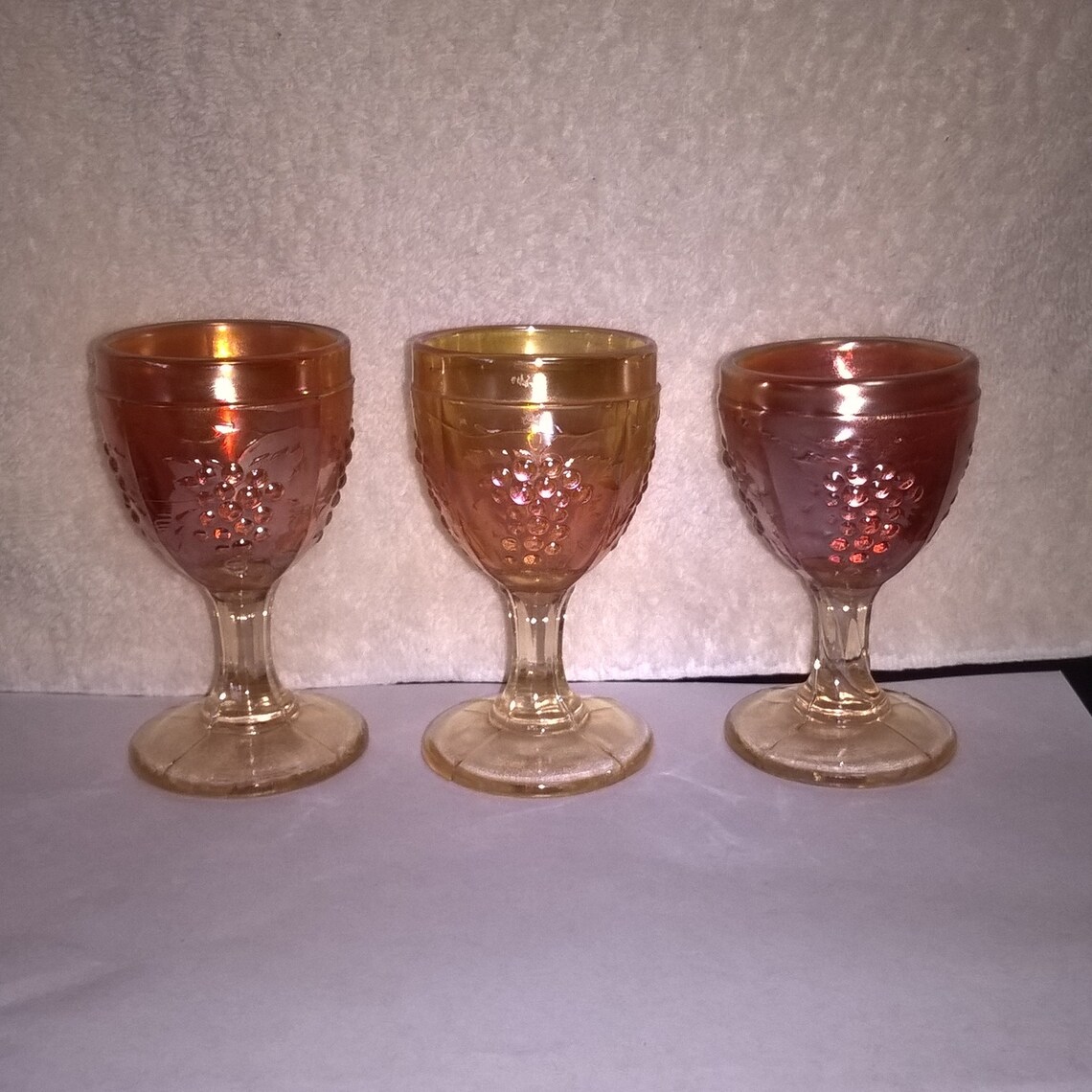 Carnival Glass Cordials Set of 5 - Etsy