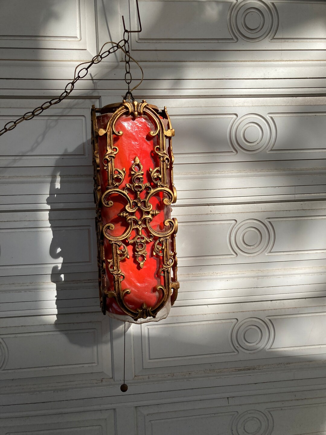 Baroque Metal Hanging Swag Light Fixture Retro RARE - Etsy