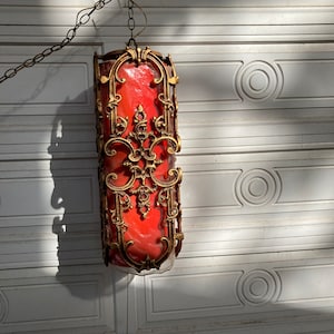 Baroque Metal Hanging Swag Light Fixture Retro RARE - Etsy
