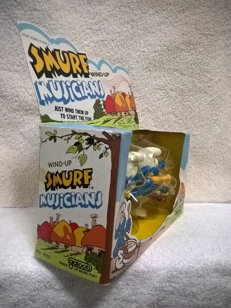 3 Smurf Musicians Wind Ups New in Box Set of 3 - Etsy