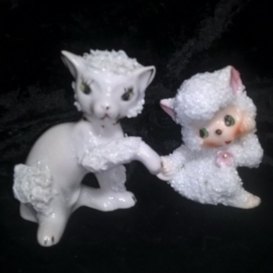 Fox & Lamb With Spaghetti Trim Signed Japan - Etsy