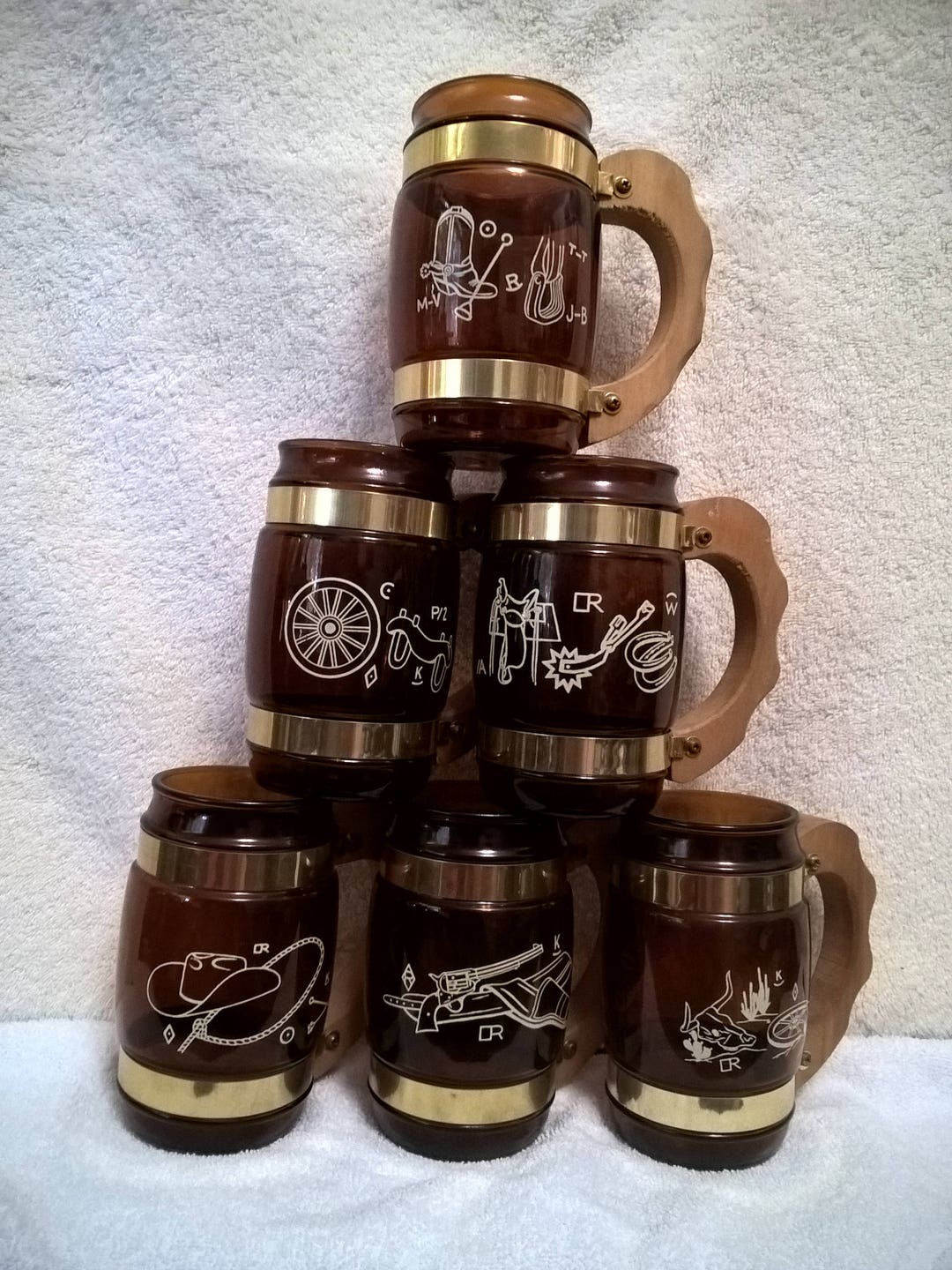 6 Siesta Ware Cowboy Mugs Set of 6 - Etsy