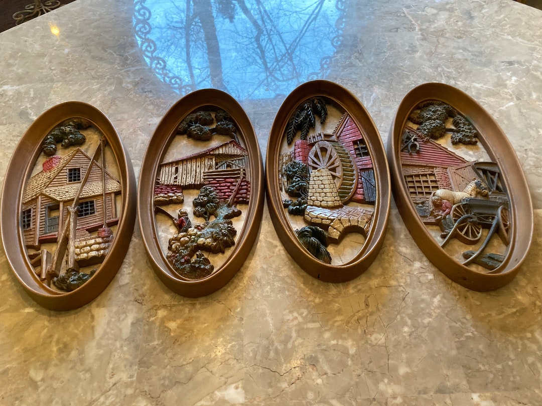 Burwood Farm Plaques Set of 4 - Etsy