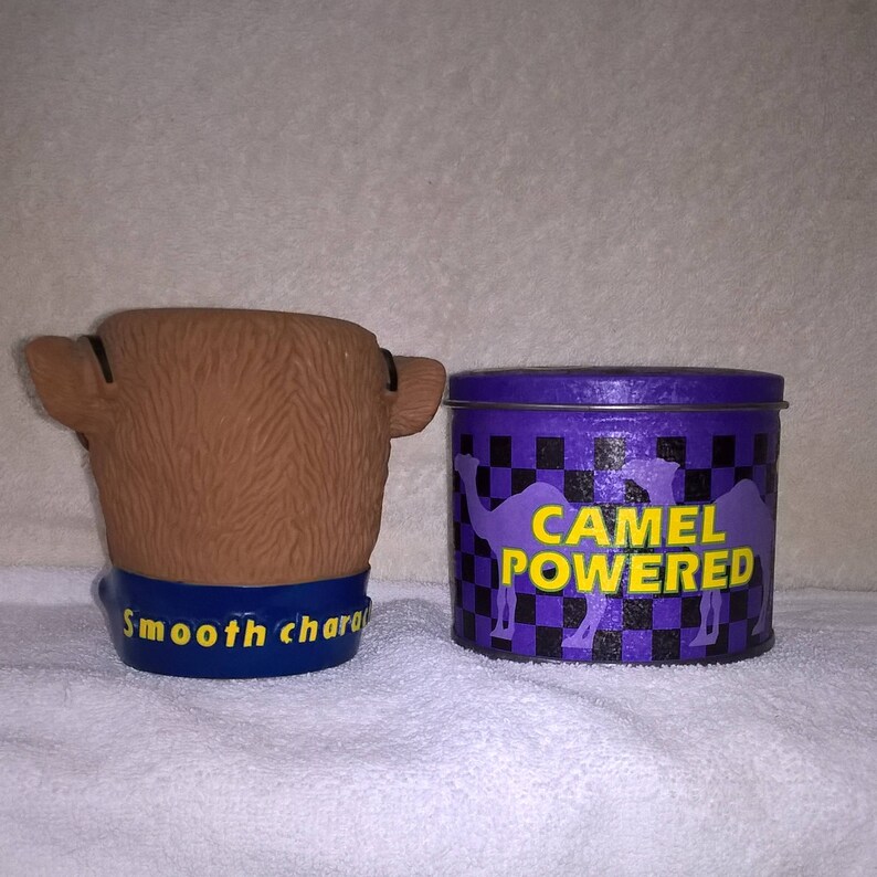 Camel Smokin Joe Drink Holder & Joe's Round Matchbox Tin - Etsy