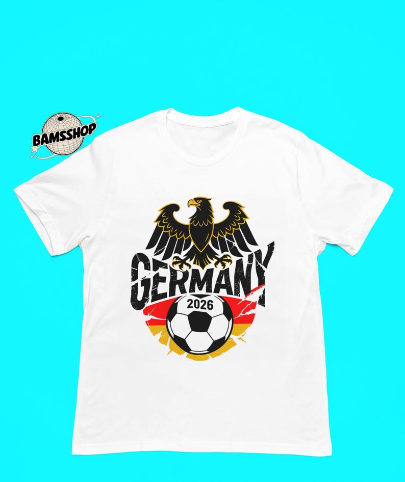 Deutschland 2026 Fußball Cup Shirt, Fußball-Weltturnier T-Shirt ...