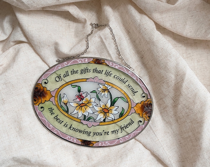 Vintage Friends Stained Glass Window Hanging - Etsy