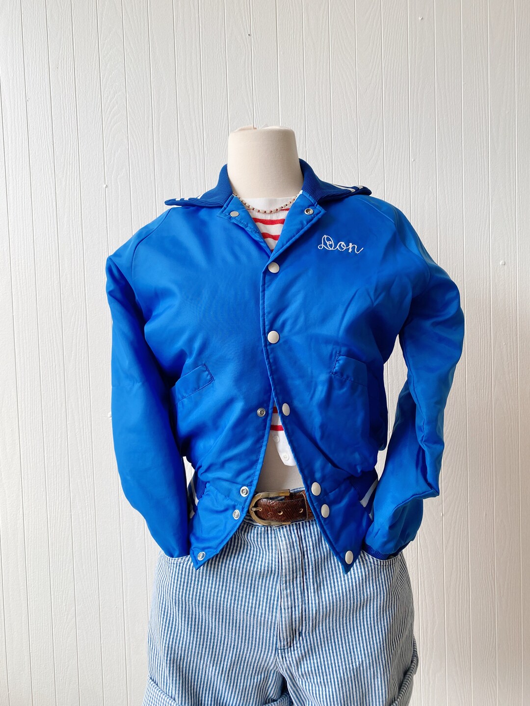 Vintage Chain Stitched Bomber Jacket | Size Youth L - Etsy
