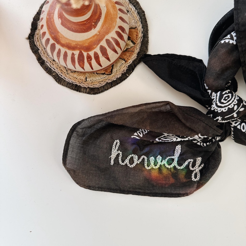 Embroidered Bandana - Etsy