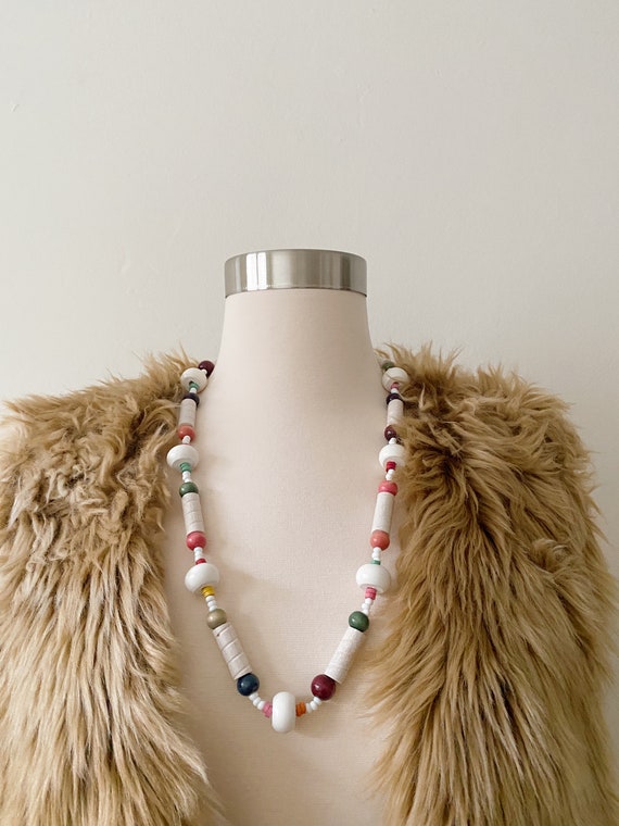beaded boho necklace colorful - Gem