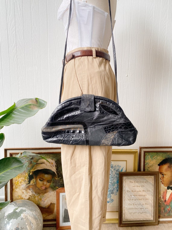 Vintage patchwork leather crossbody - Gem