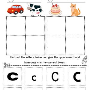 Alphabet Worksheets Printable | ABC Cut and Paste Activities | Letter ...
