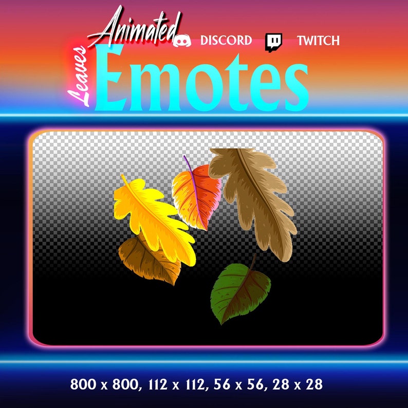 Leaves Animated Emote for Twitch and Discord - Fall Inspired Emote - Etsy