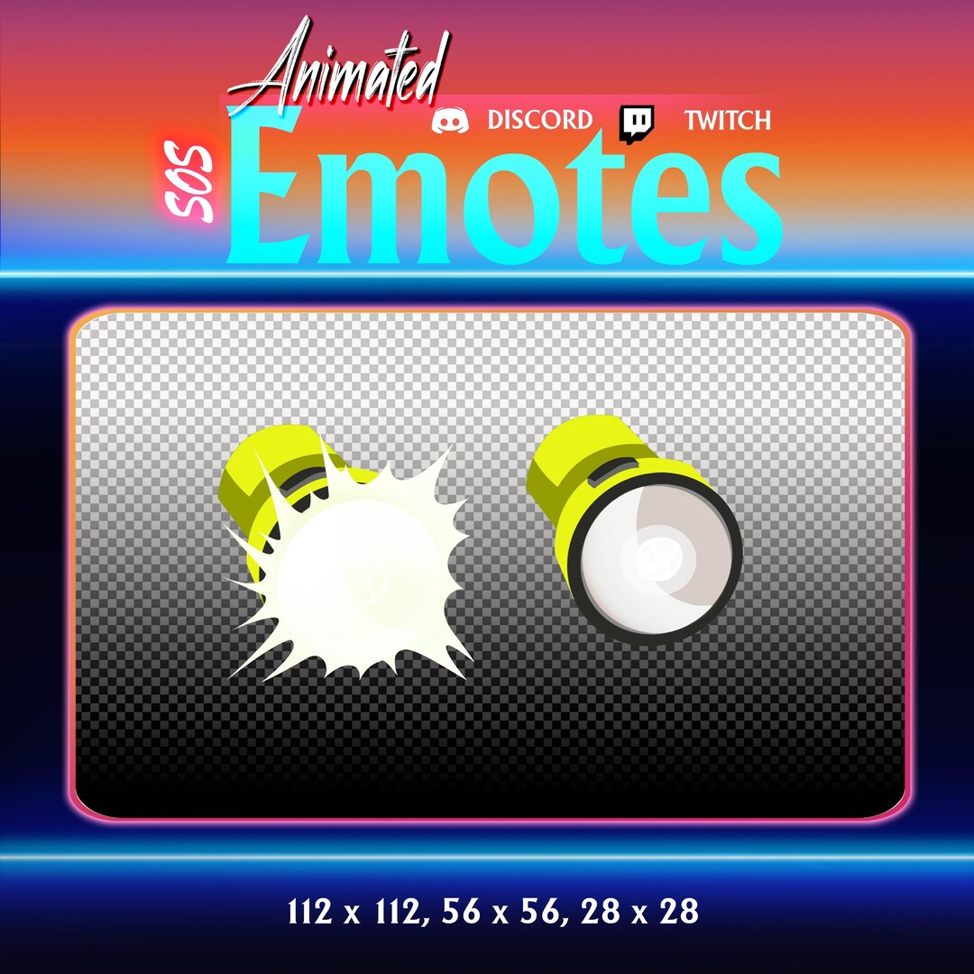 SOS Blinking Flashlight Animated Emote for Twitch and Discord - Etsy