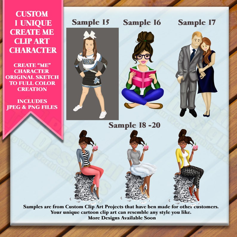 Clip Art, Create Me Custom Clip Art Character, Jpegs and Pngs, Build A ...