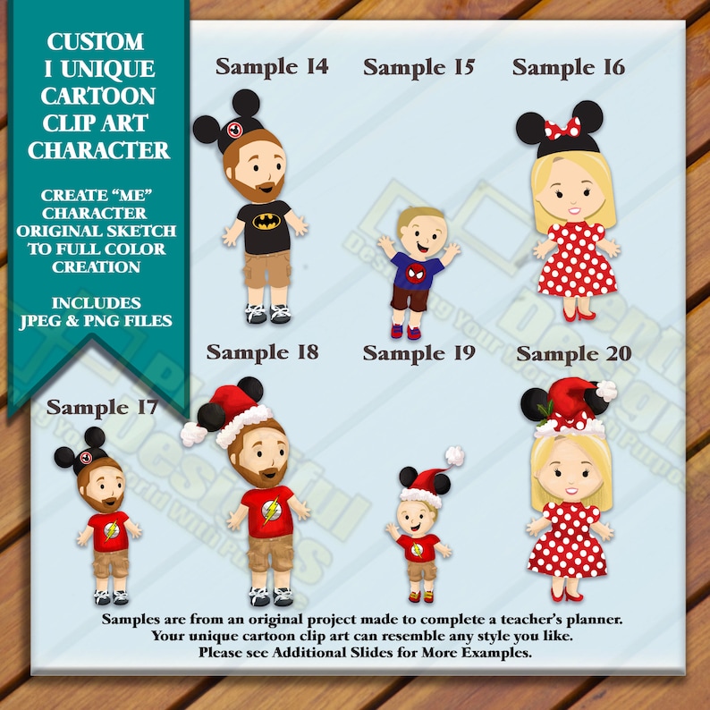 Custom Clip Art: ONE Custom Created Character From Sketch to - Etsy