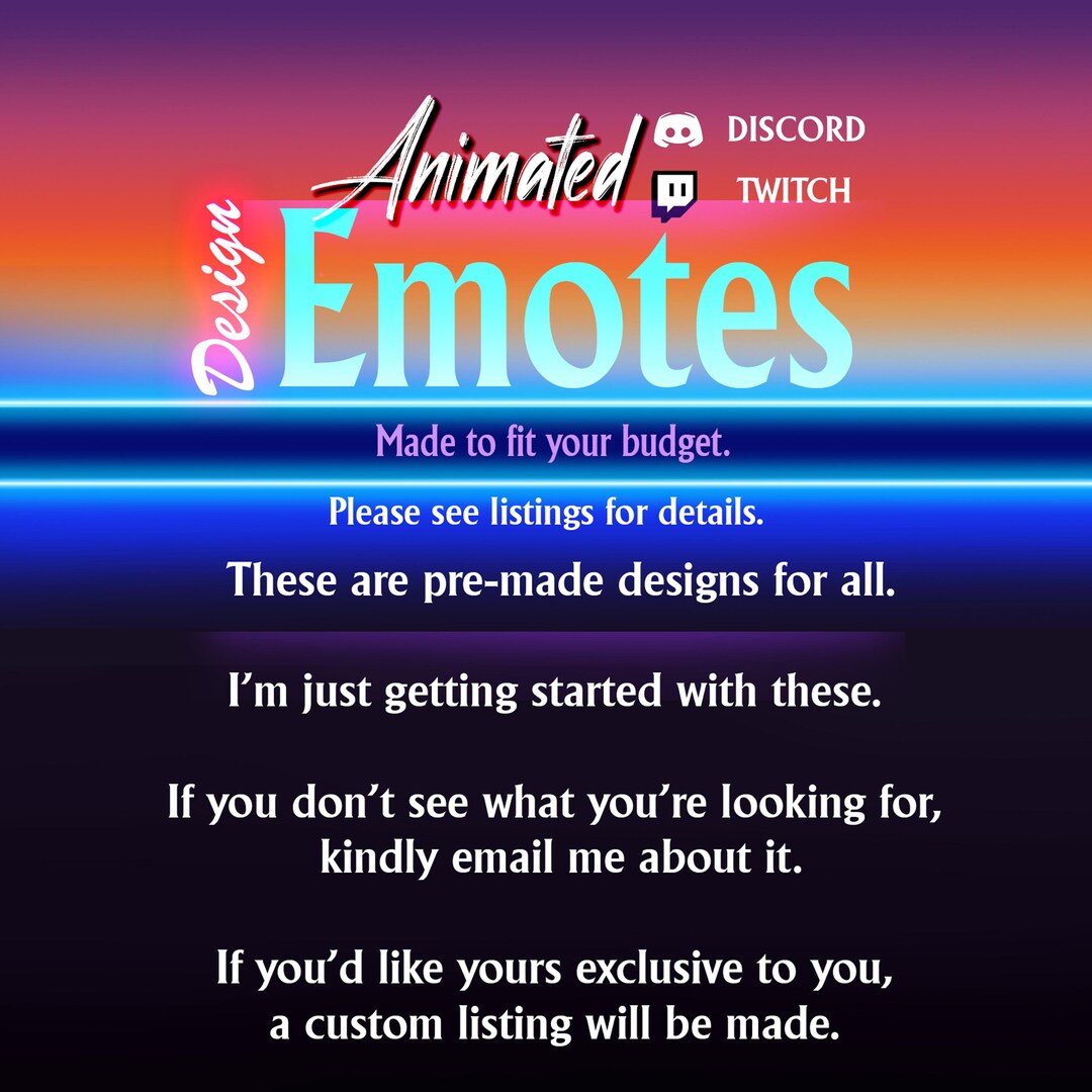 Emote Message From SFG - Twitch and Discord - Animated - Etsy