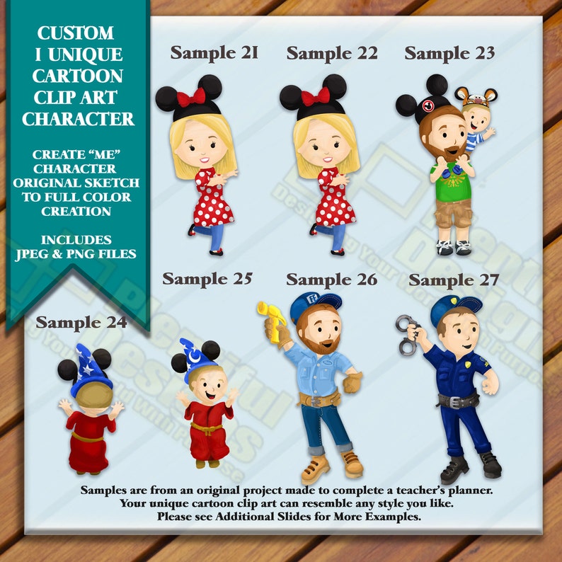 Custom Clip Art: ONE Custom Created Character From Sketch to - Etsy