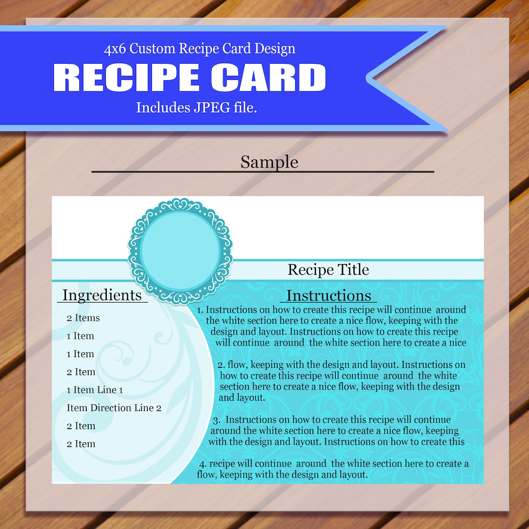 CUSTOM - Recipe Cards, Postcard Designs, Invitations, Tags, Cards, 4x6 ...