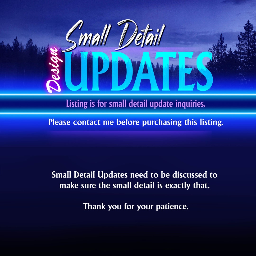 Small Detail Updates Any Project JPEG and PNG Files Included - Etsy