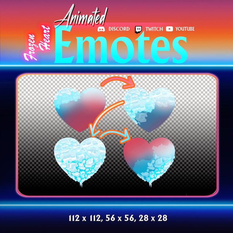 Frozen Heart - Animated Emote for Twitch, Discord and Youtube - Etsy