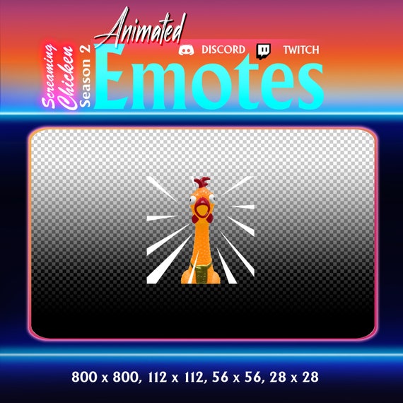 Screaming Chicken 2 Animated Emote for Twitch and Discord - Etsy