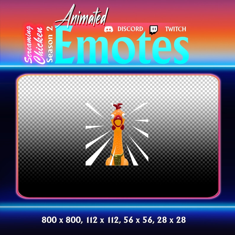 Screaming Chicken 2 - Animated Emote for Twitch and Discord - Etsy