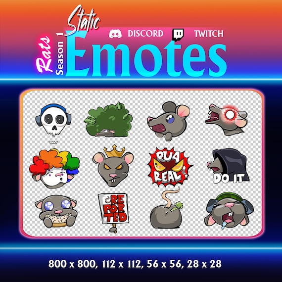 Rat Emotes for Twitch and Discord Static Funny Emotes - Etsy India