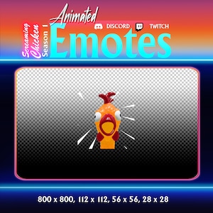 Screaming Chicken 1 - Animated Emote for Twitch and Discord - Etsy