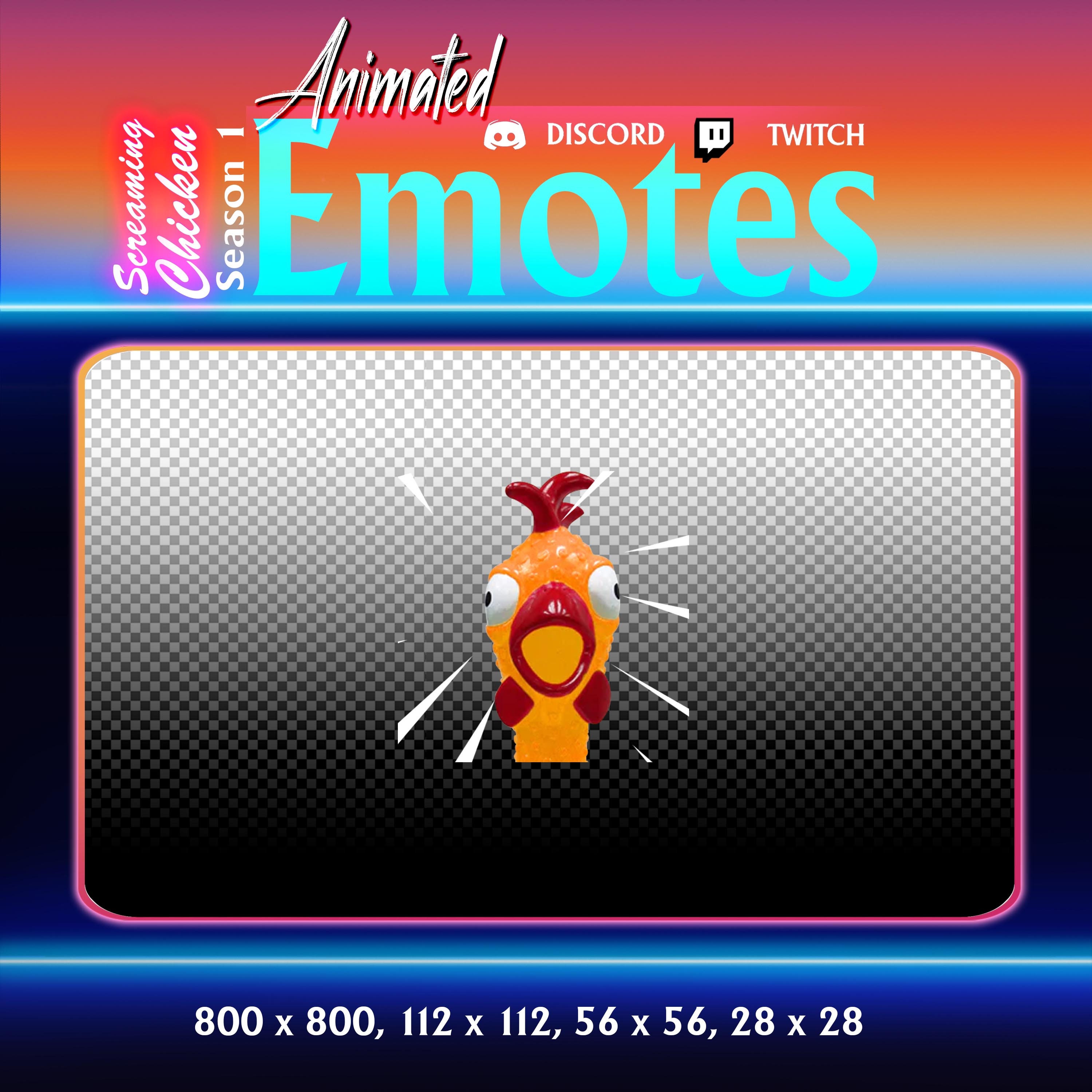 Screaming Chicken 1 Animated Emote for Twitch and Discord - Etsy