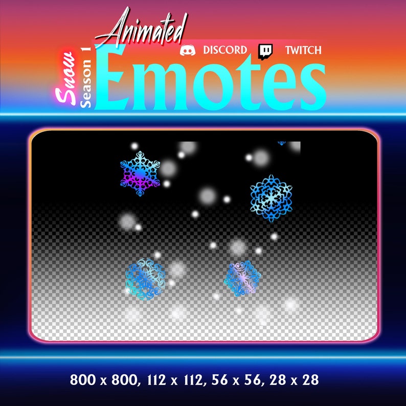 Snow Falling - Animated Emote for Twitch and Discord - Etsy