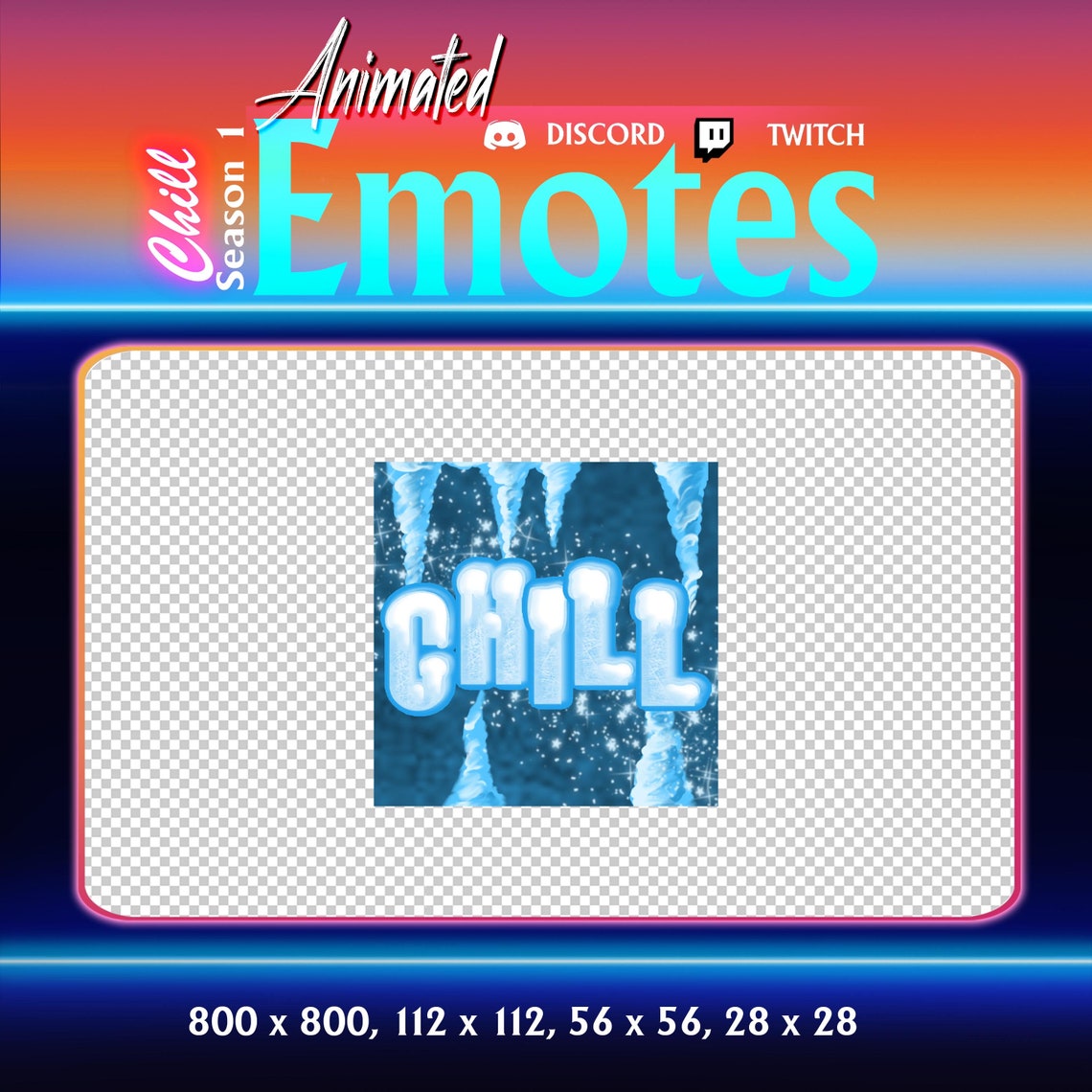 Chill Animated Emote for Twitch and Discord - Etsy